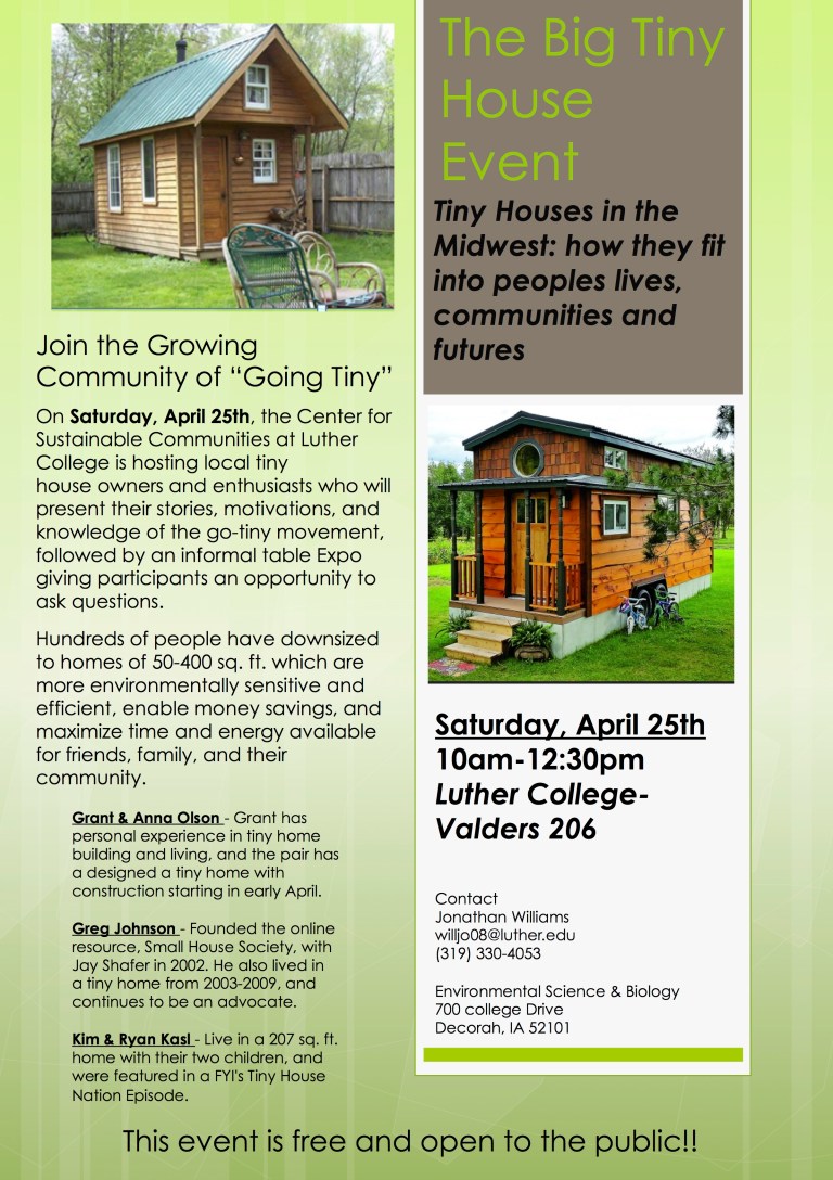 Midwest Tiny House Symposium & Expo, 25 April 2015, Decorah, Iowa ...
